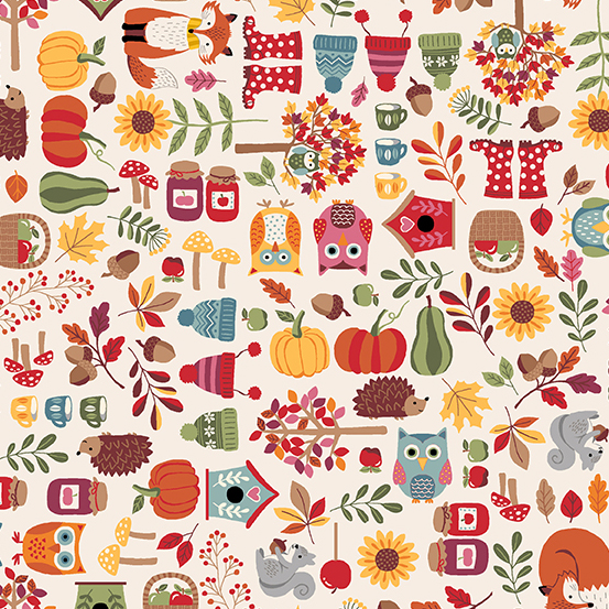 Makower │ Autumn Days 6 Fabrics │ Patchwork Garden │ Patchwork Garden